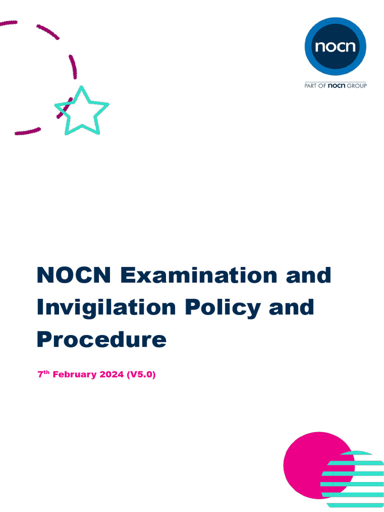 NOCNExaminationandInvigilationPolicyandProcedure (V5 0202402) | PDF