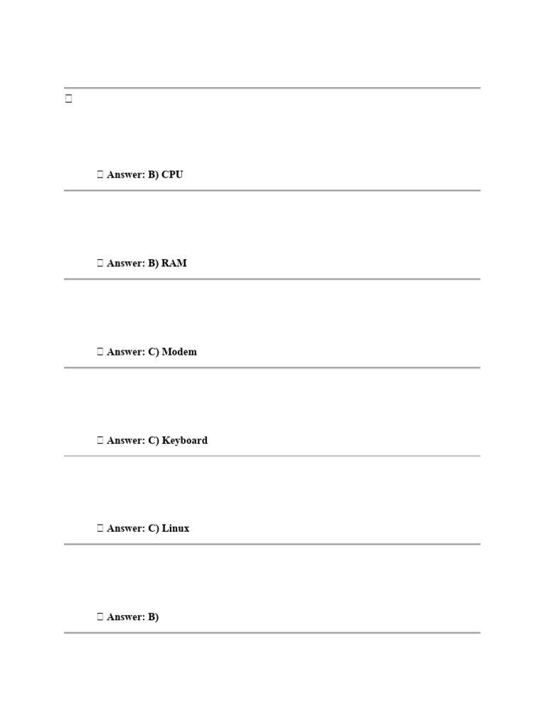 (MCQS) On Fundamentals of Computers | PDF | Operating System | Random Access Memory