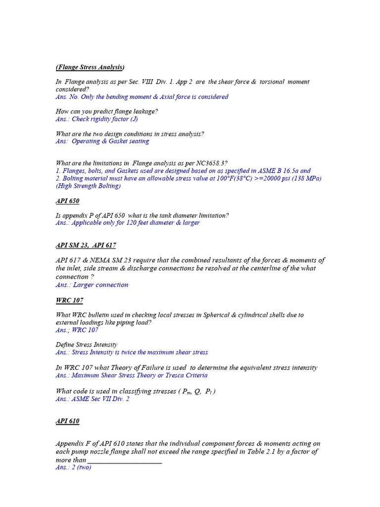 (Flange Stress Analysis) : Ans.: Larger Connection | PDF