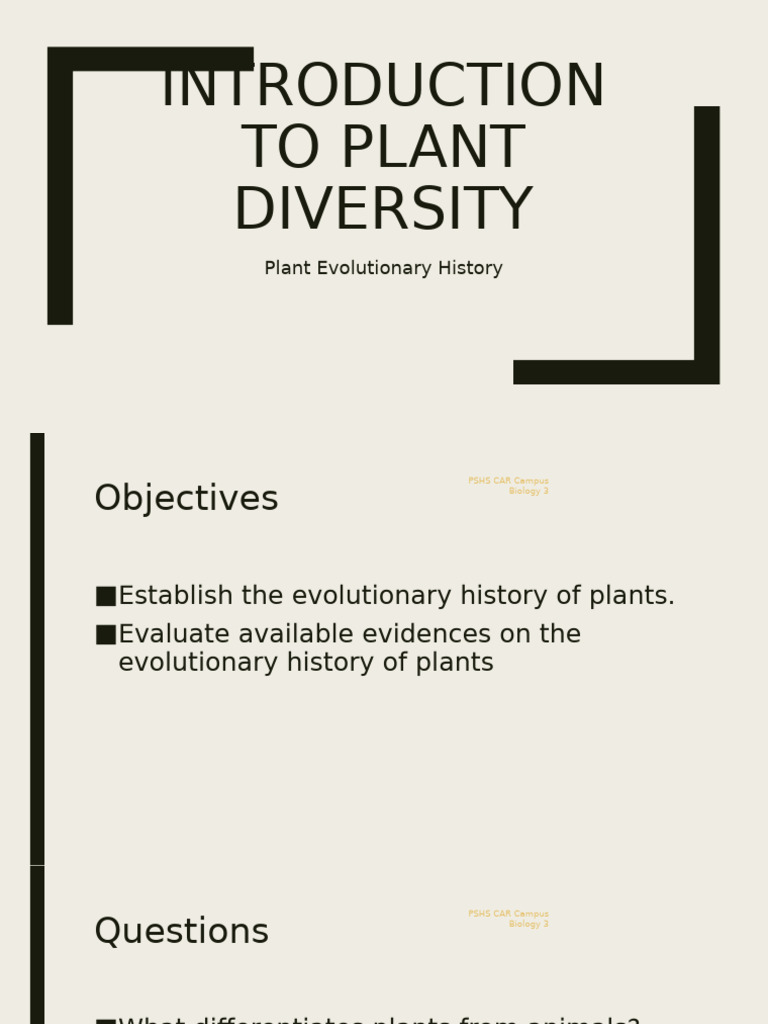 Introduction To Plant Diversity Updated | PDF | Chloroplast ...