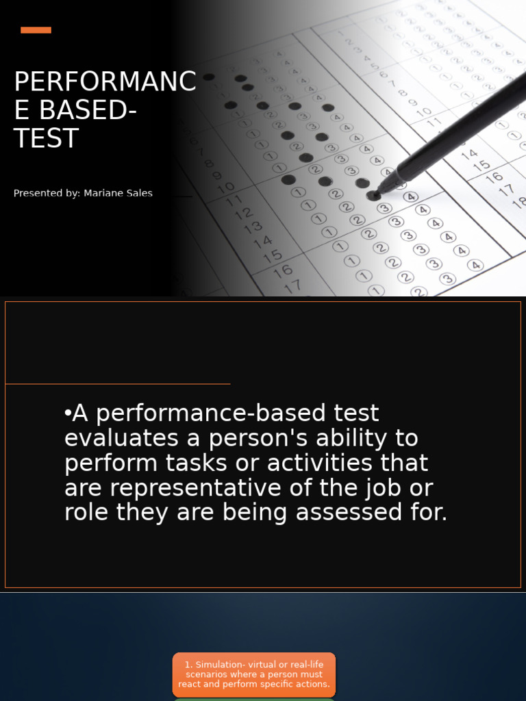 Performance-Based Test | PDF