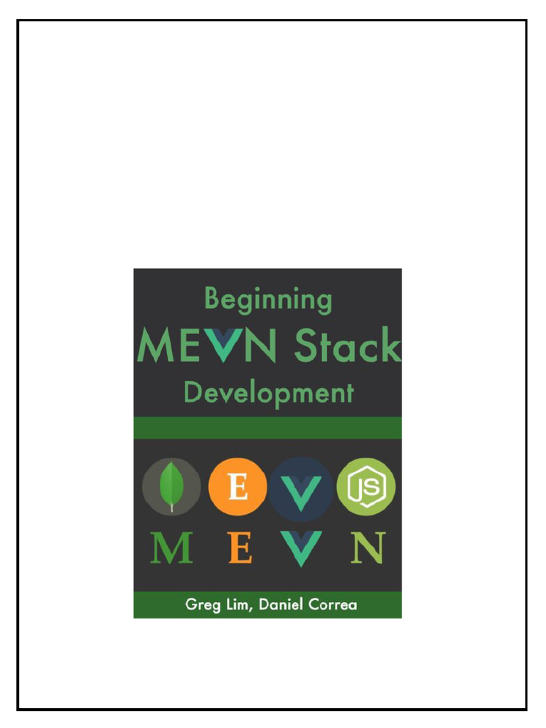 Beginning Mevn Stack Development Mongodb Express Vue Nodejs Greg Lim