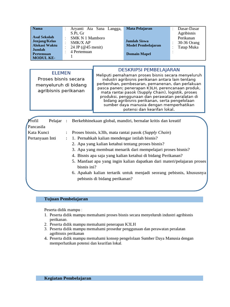 PROSES BISNIS PERIKANAN | PDF