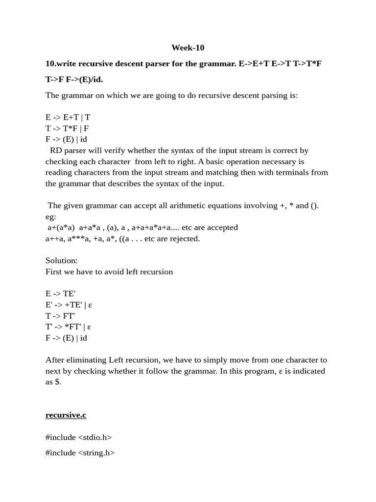 Week-10 CD LAB | PDF