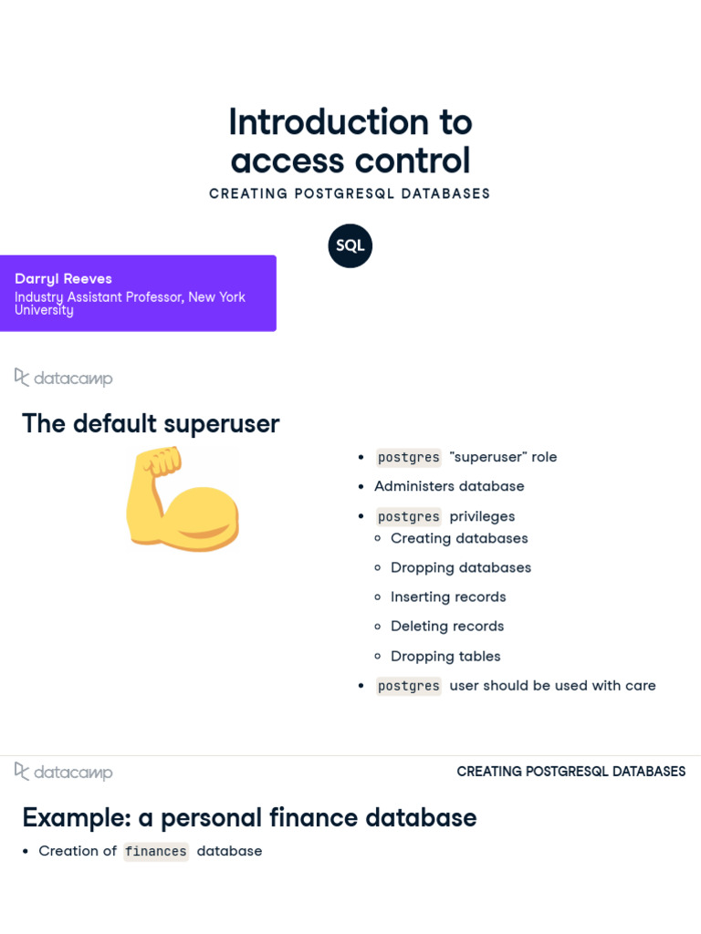 PostgreSQL Data Base Creation Part 4 | PDF | Postgre Sql | Databases