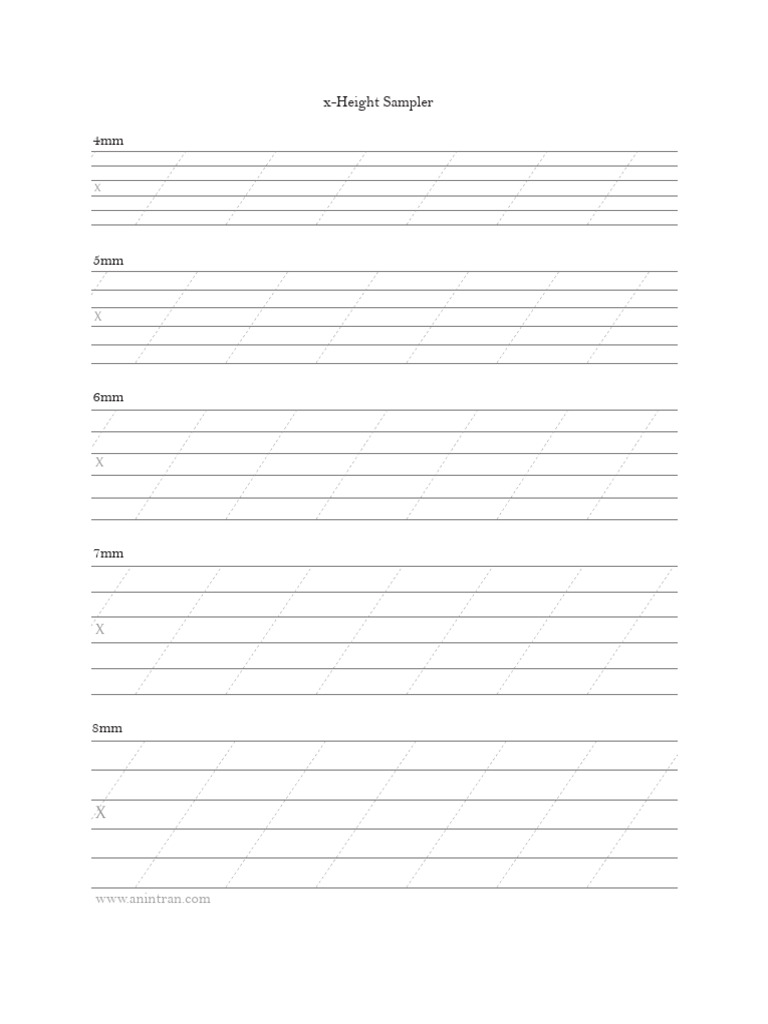 Copperplate X Height Sampler | PDF