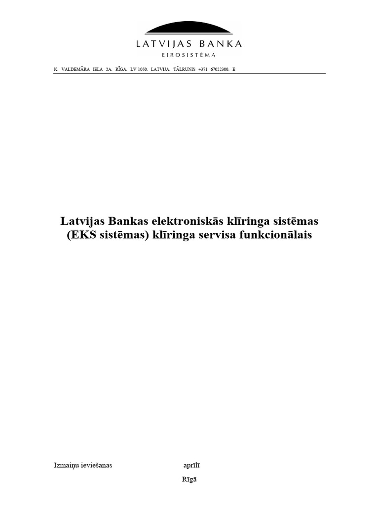 EKS FA Kliringa Serviss | PDF