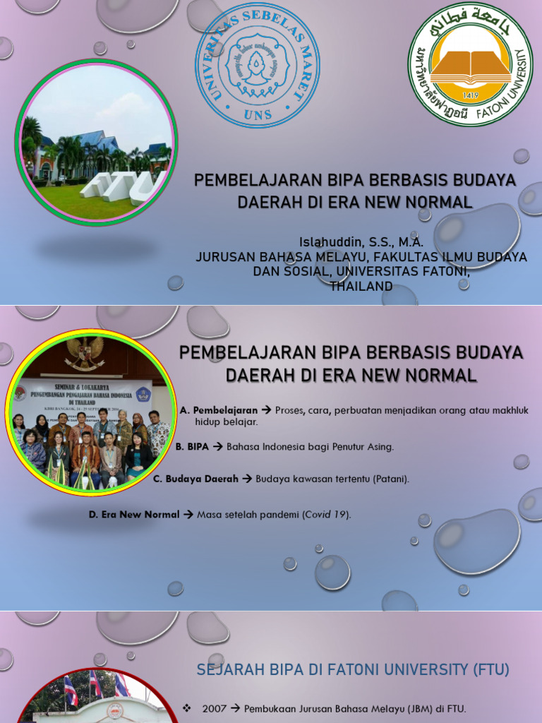 UNS Surakarta - Islahuddin Pembelajaran BIPA Berbasis Budaya Daerah Di ...