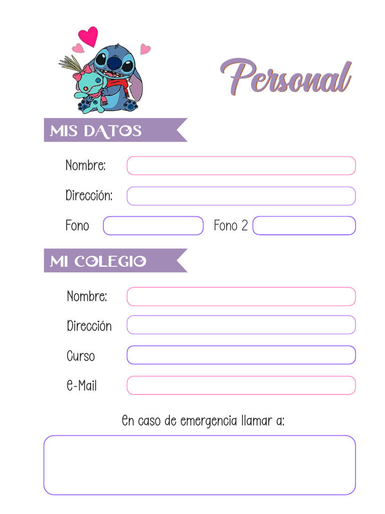 Stitch PDF Libreta Comunicacion | PDF