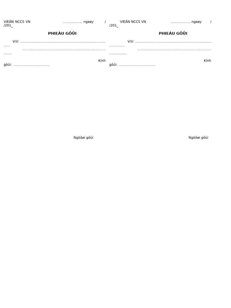 Phieu Gui | PDF