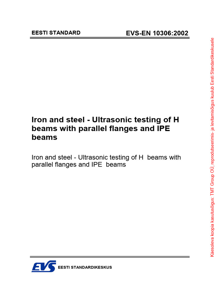 Ultrasonic Testing Standard for H Beams | PDF | Nondestructive Testing ...