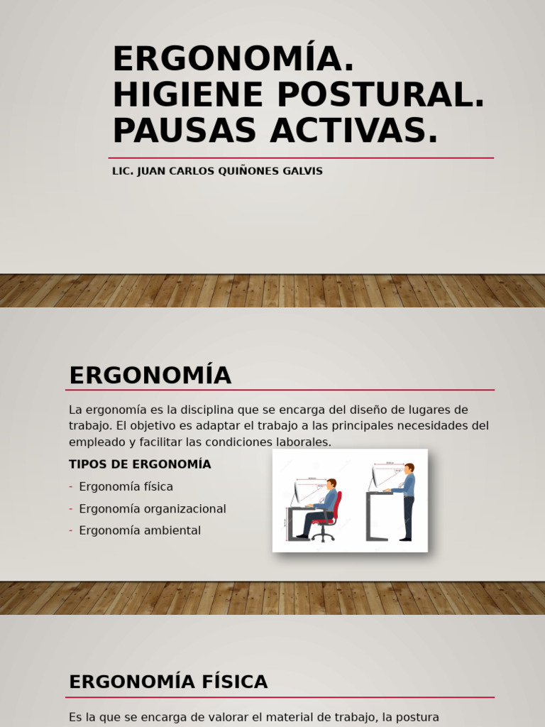 Ergonomía e Higiene Postural | PDF