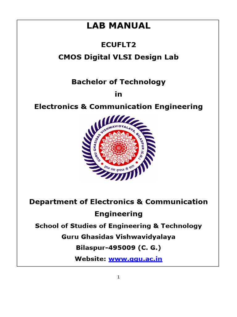 Cmos Digital Vlsi Design Lab Nep | PDF | Hardware Description Language | Logic Gate
