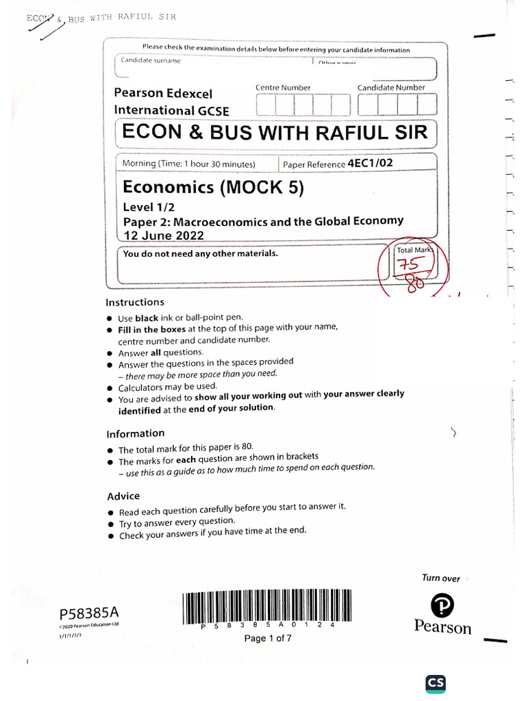 Mock 2 Good Response Paper | PDF