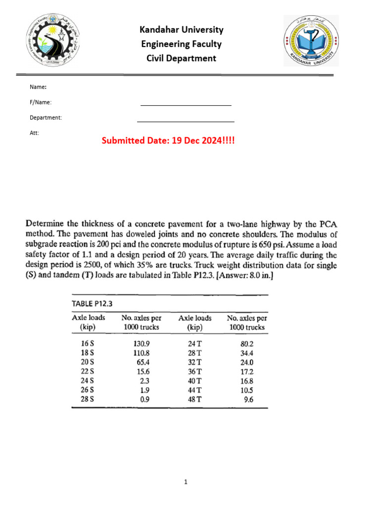 Asgn#6 (Pavement) | PDF