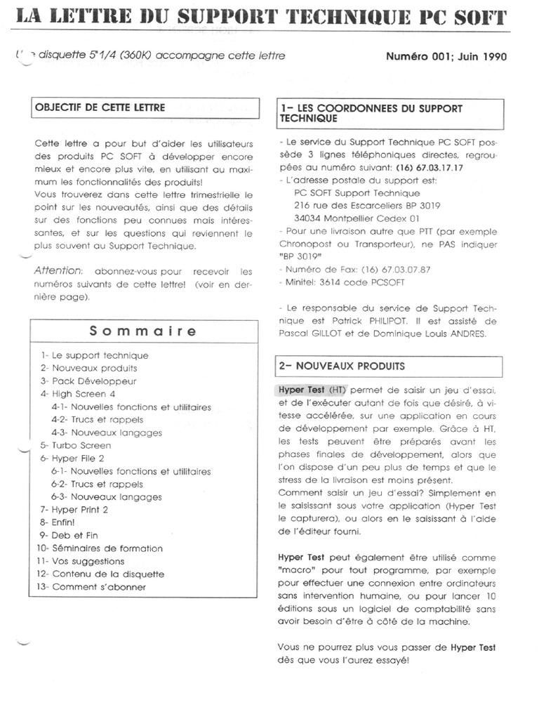 LST001 - PCSOFT | PDF