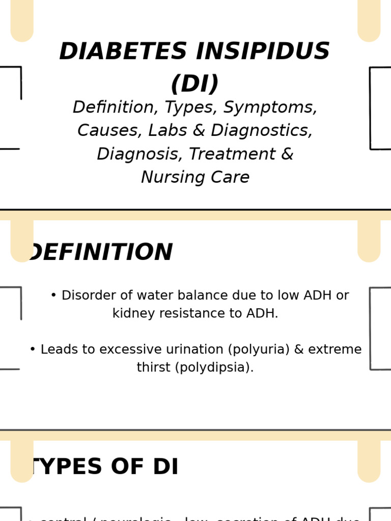Diabetes Insipidus (DI) | PDF