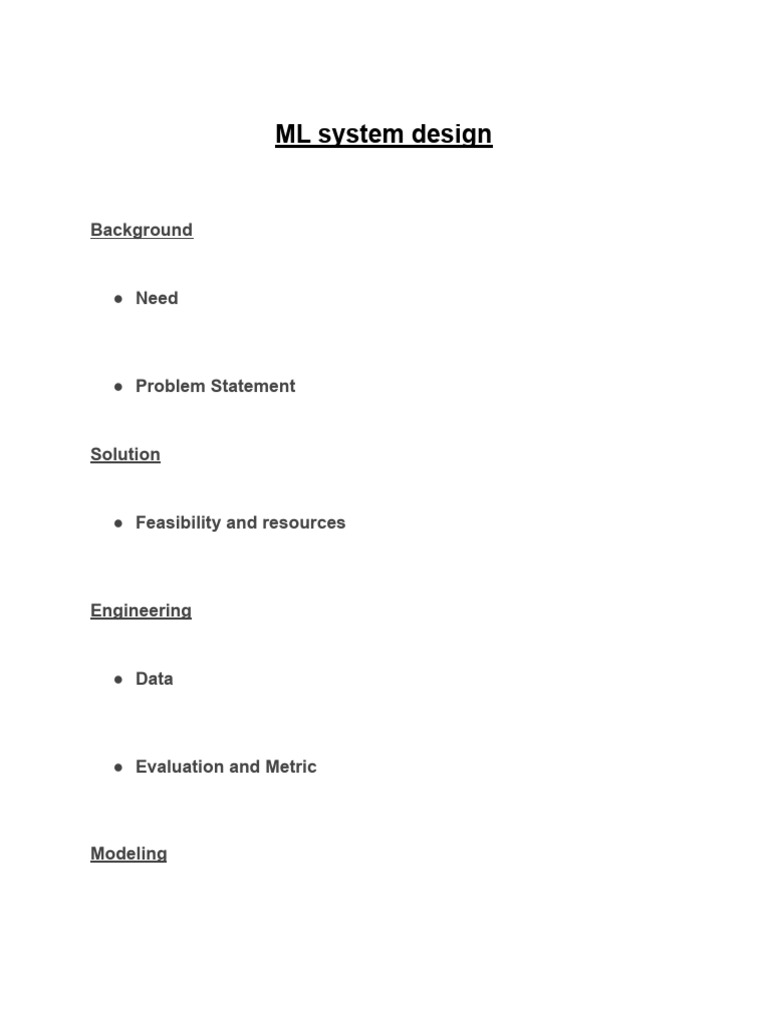 ML System Design Template | PDF