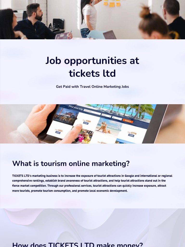 Tickets LTD Job | PDF | Tourism | Employment