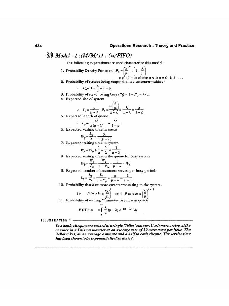 Unit 5 Queueing Formula | PDF