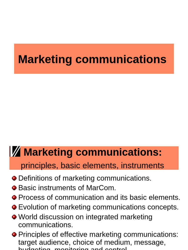 Marketing Communication | PDF | Marketing Communications | Marketing