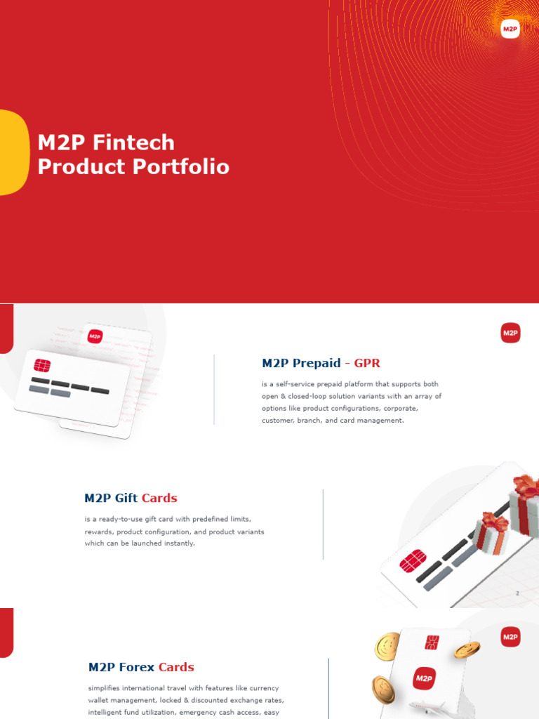 M2P Fintech-Product Portfolio | PDF | Credit Card | Loans