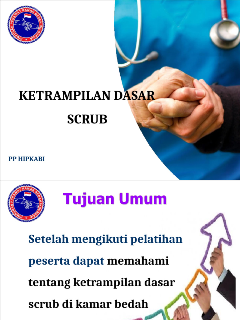 KETRAMPILAN DASAR SCRUB HIPKABI (1) | PDF