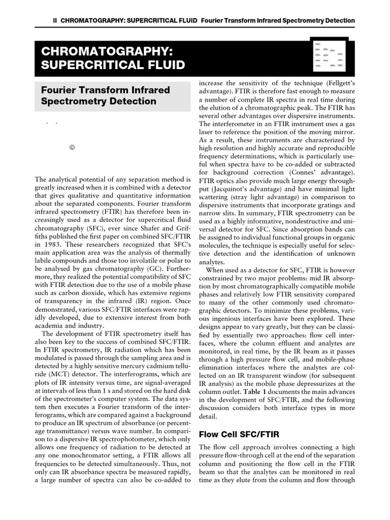 Fourier Transform Infrared Spectrometry Detection Pdf Infrared Spectroscopy Chromatography