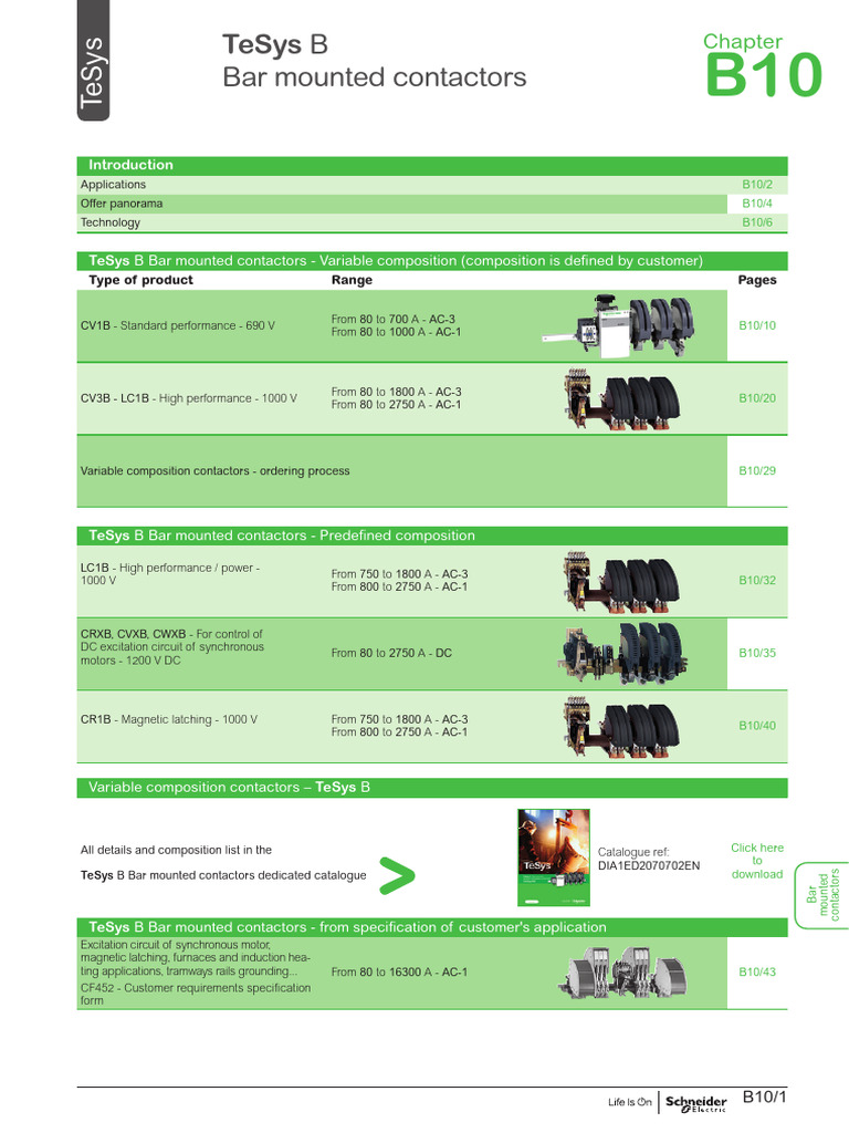 B10 - Bar mounted contactors_EN 29 | PDF | Electric Motor | Inductor