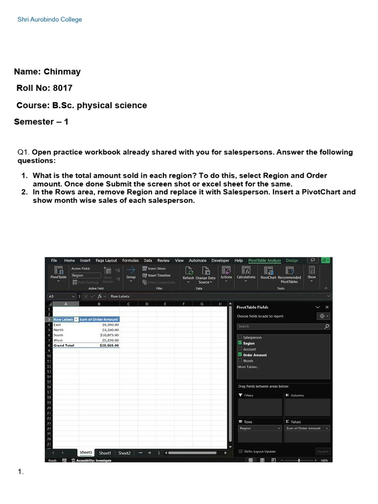 Sec Basic It Tool Assigment | PDF | Microsoft Excel | Computer Science