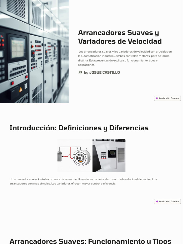 Arrancadores Suaves y Variadores de Velocidad | PDF