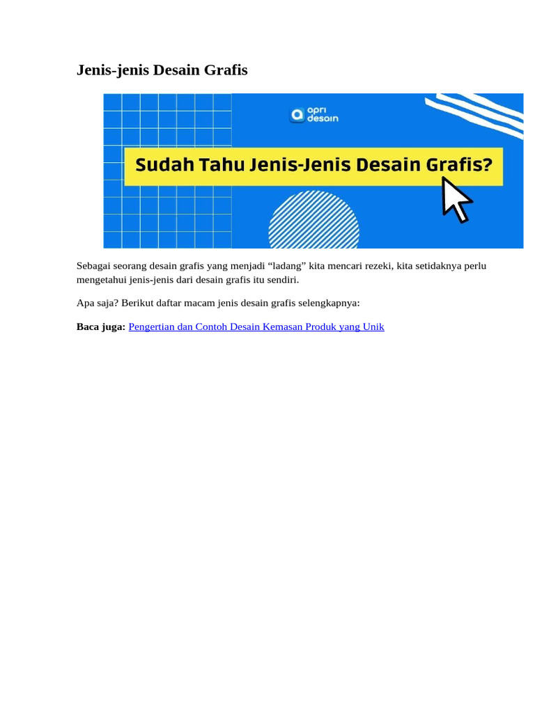 Jenis Jenis Desain Grafis | PDF