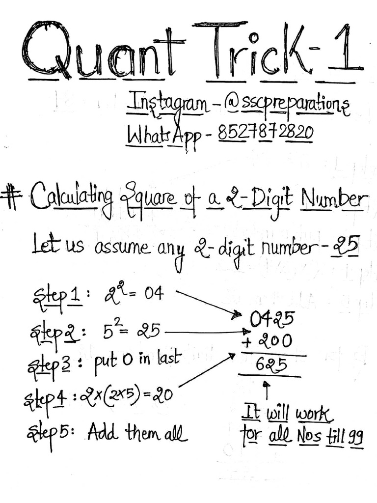 Quant Trick - 1 | PDF