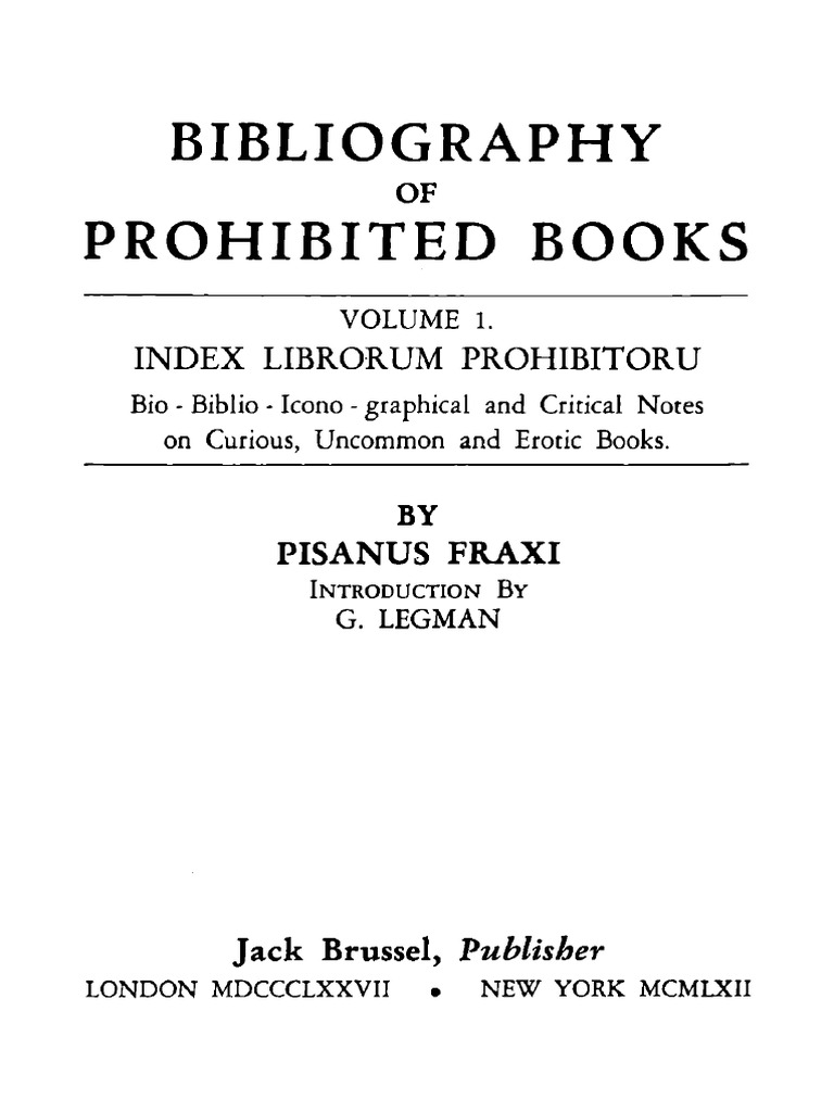 Ashbee, H. S. - Index Librorum Prohibitiorum (Fragmentos Sade) | PDF