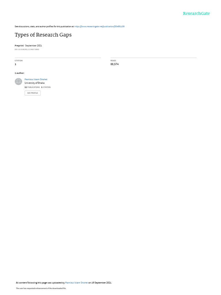 Typesof Research Gaps | PDF