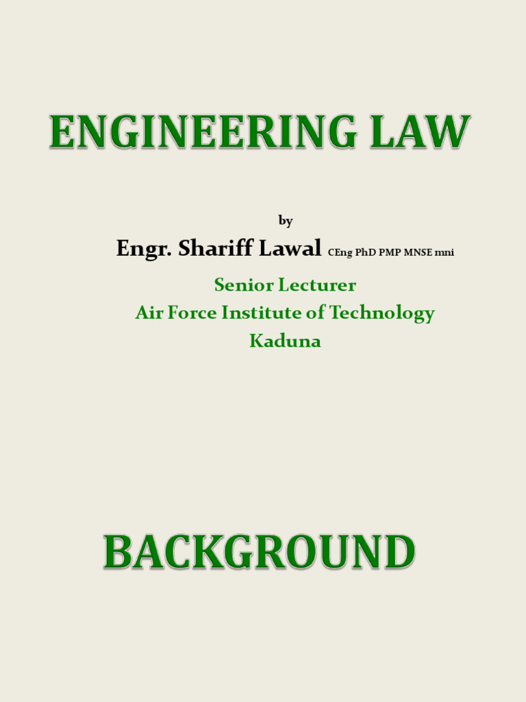 Understanding Engineering Law Essentials | PDF | Equity (Law) | Common Law