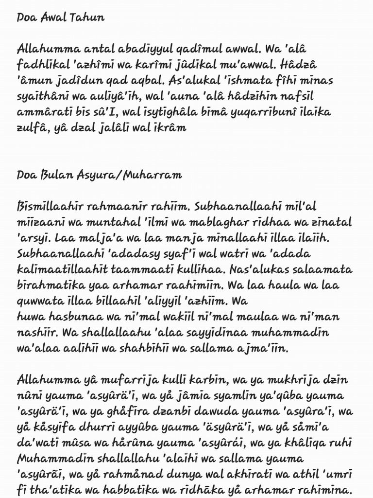 Kumpulan Doa Acara | PDF