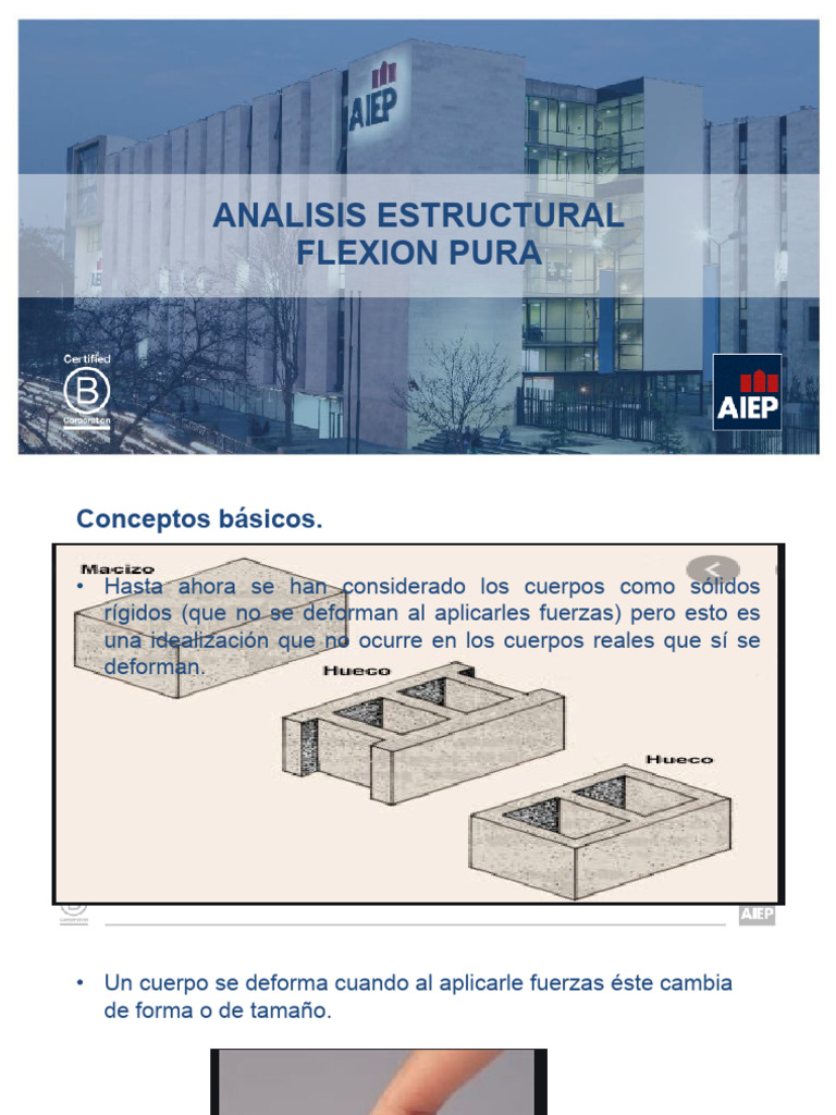 PDF Clase 2.1 Flexion Pura Análisis Estructural | PDF | Deformación (ingeniería) | Estrés (Mecánica)