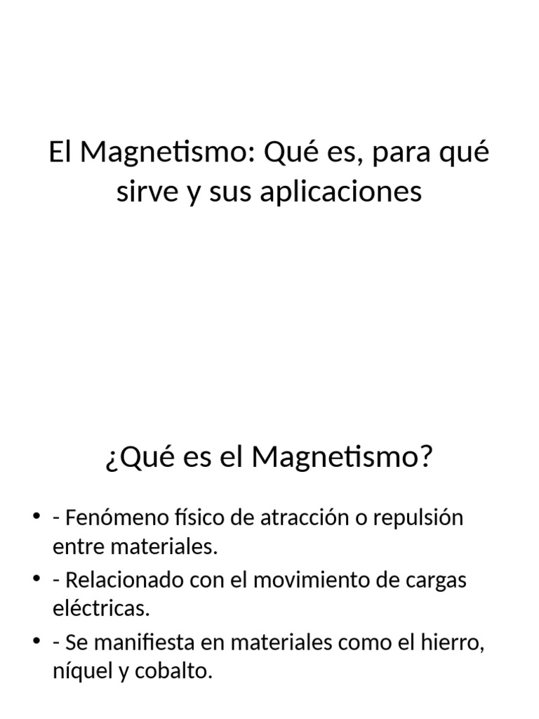 Presentación Magnetismo | PDF