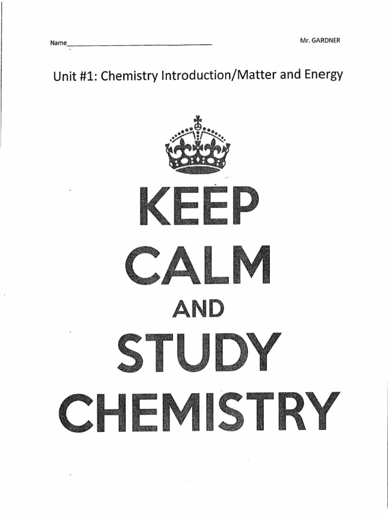 Booklet Intro to Chem | PDF