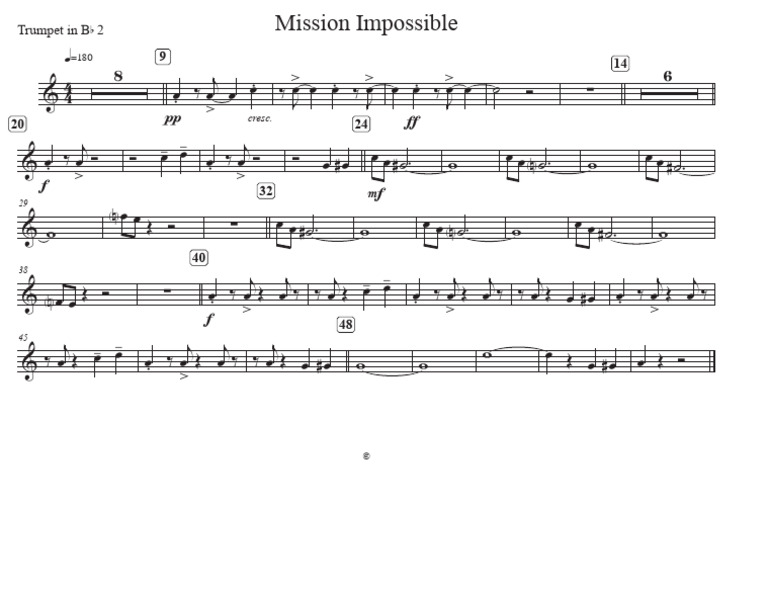 Mission Impossible - Trumpet in BB 2 | PDF