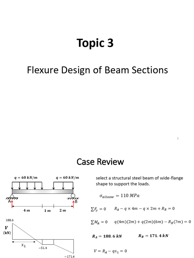 Topic 3 Flexure Design of Beam Sections - 401-110 | PDF | Bending | Beam (Structure)