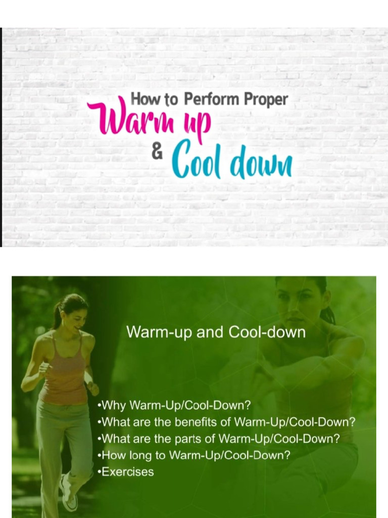 WARM UP and COOL DOWN Exercises | PDF