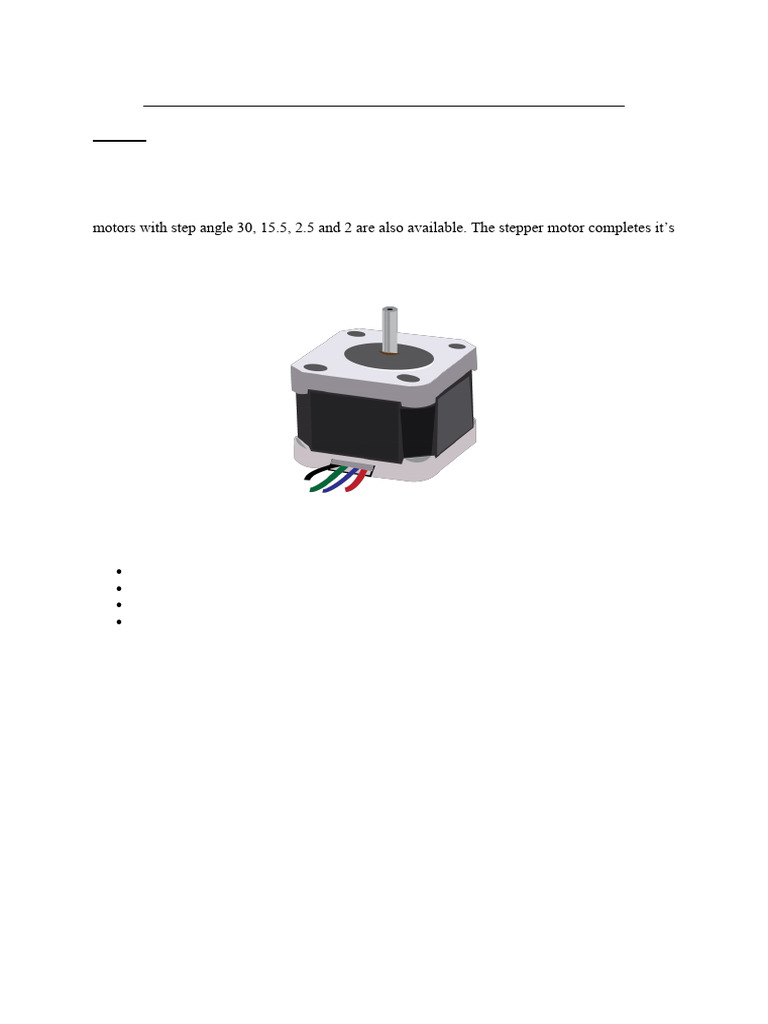 Lavet Type Stepper Motor Overview | PDF | Electric Motor | Electrical ...