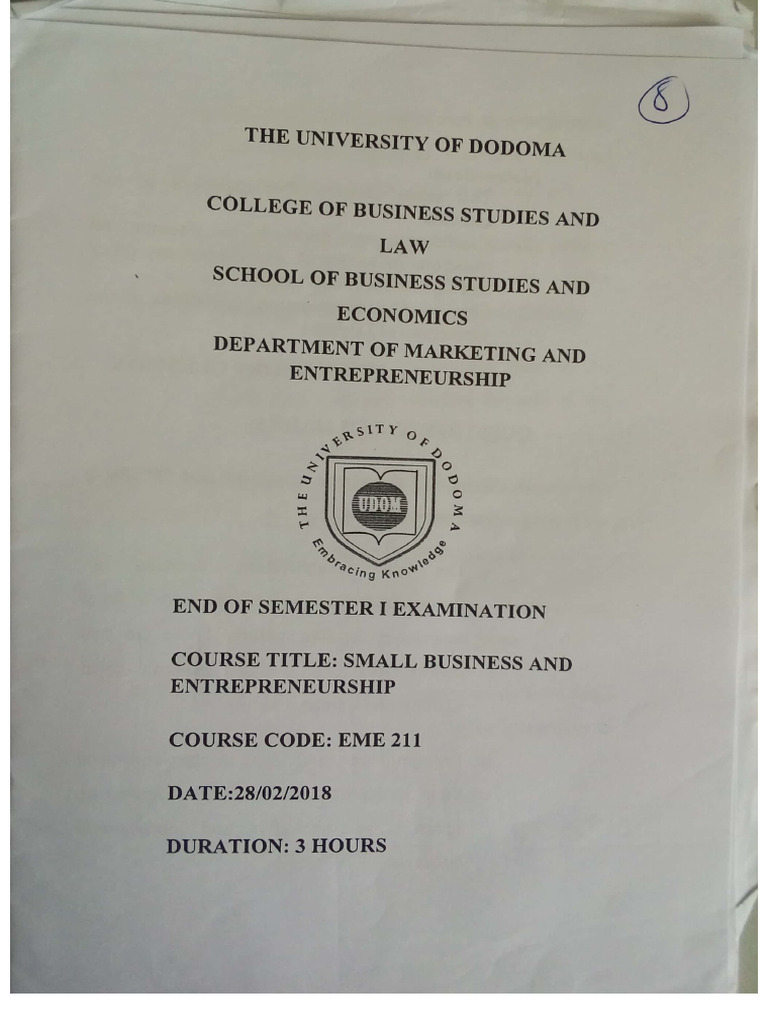 EME 211 PAST papers | PDF