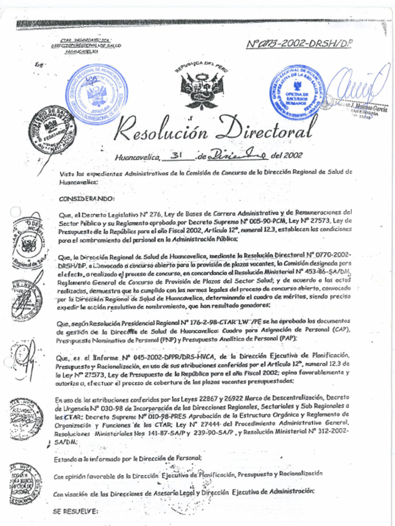 Resolucion de Nombramiento | PDF