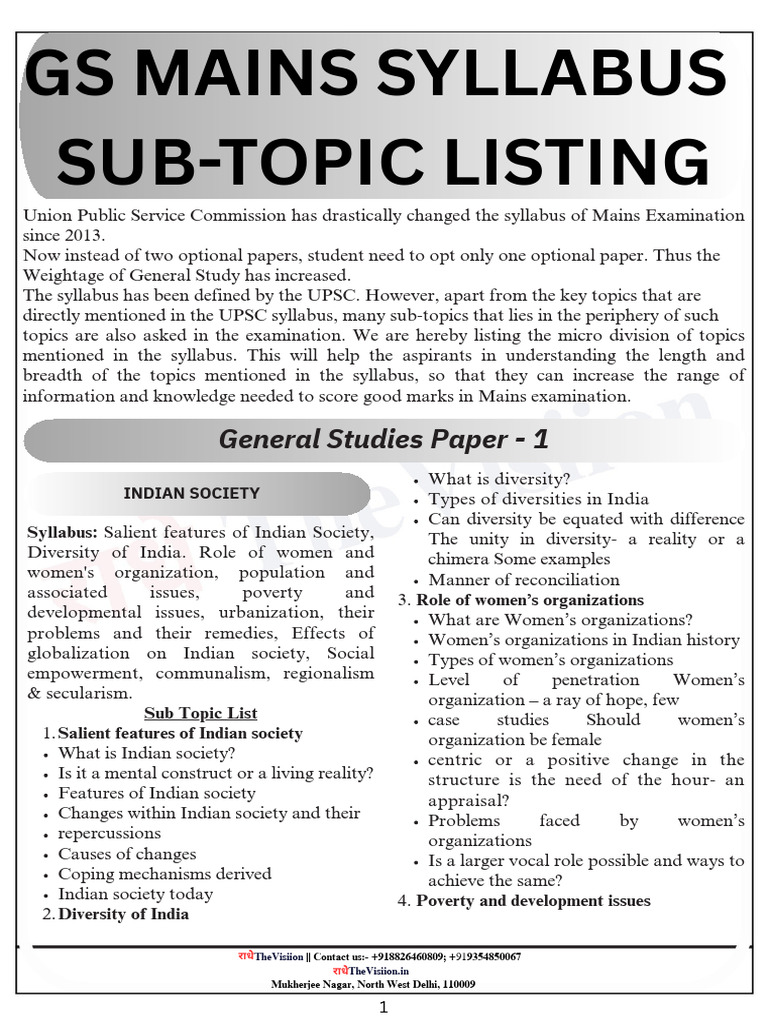 Full Detailed Mains Syllabus - PDF - 20250505 - 133848 - 0000 | PDF ...