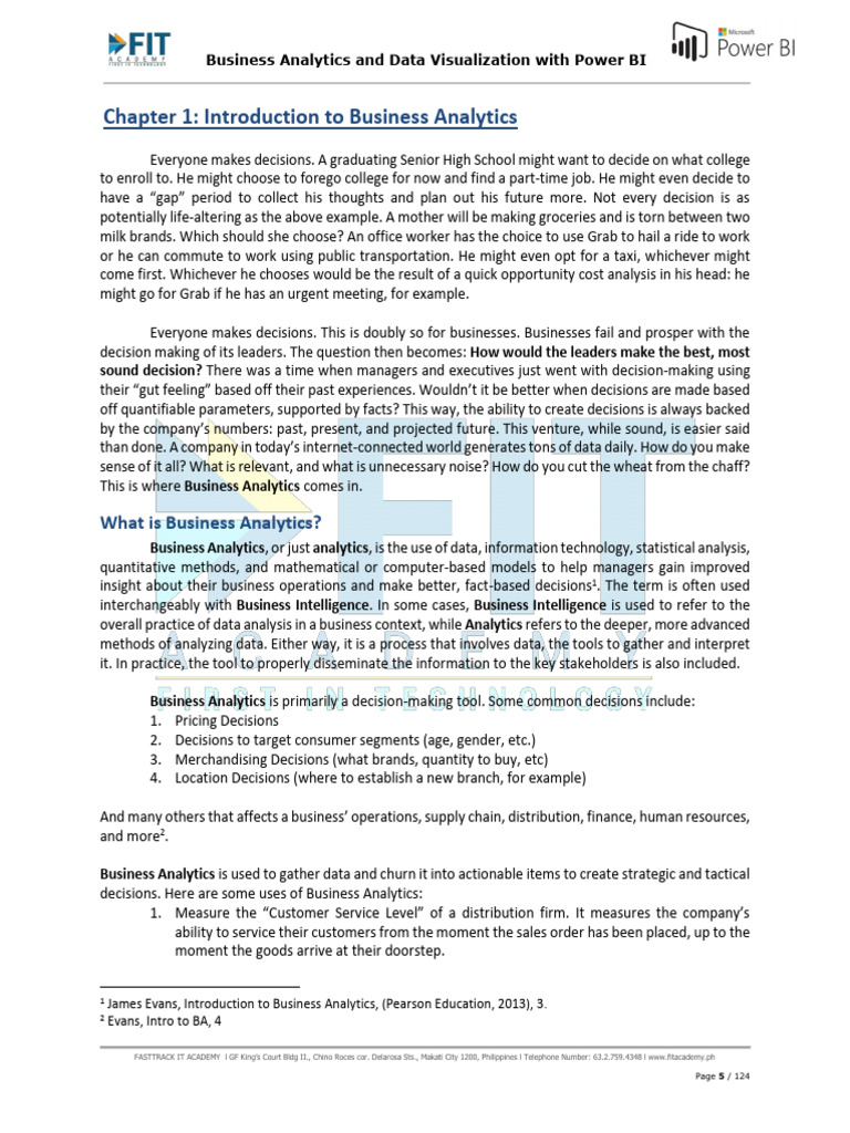 Quickguide To Business Analytics and Data Visualization With Power BI-5-12 | PDF | Analytics ...