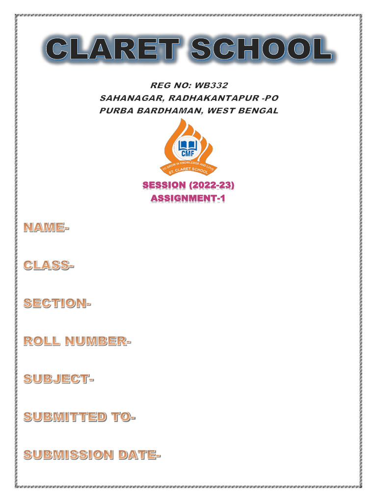 Assignment Front Page 19 | PDF