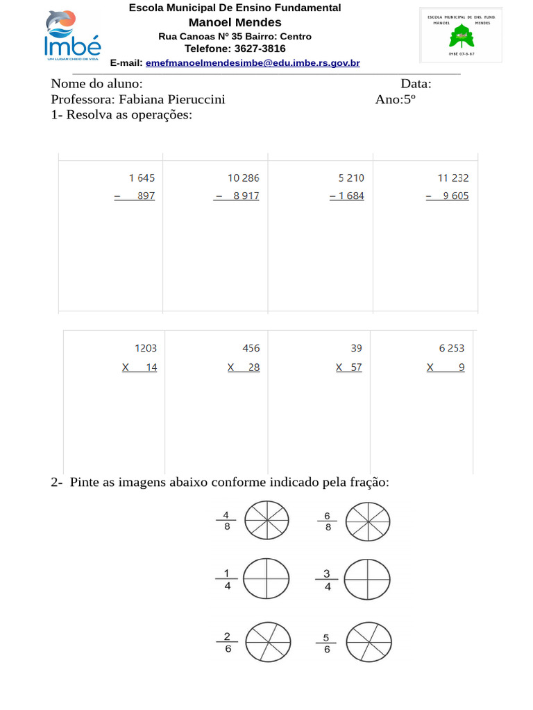 Aula Complementar 5 Ano Matematica | PDF